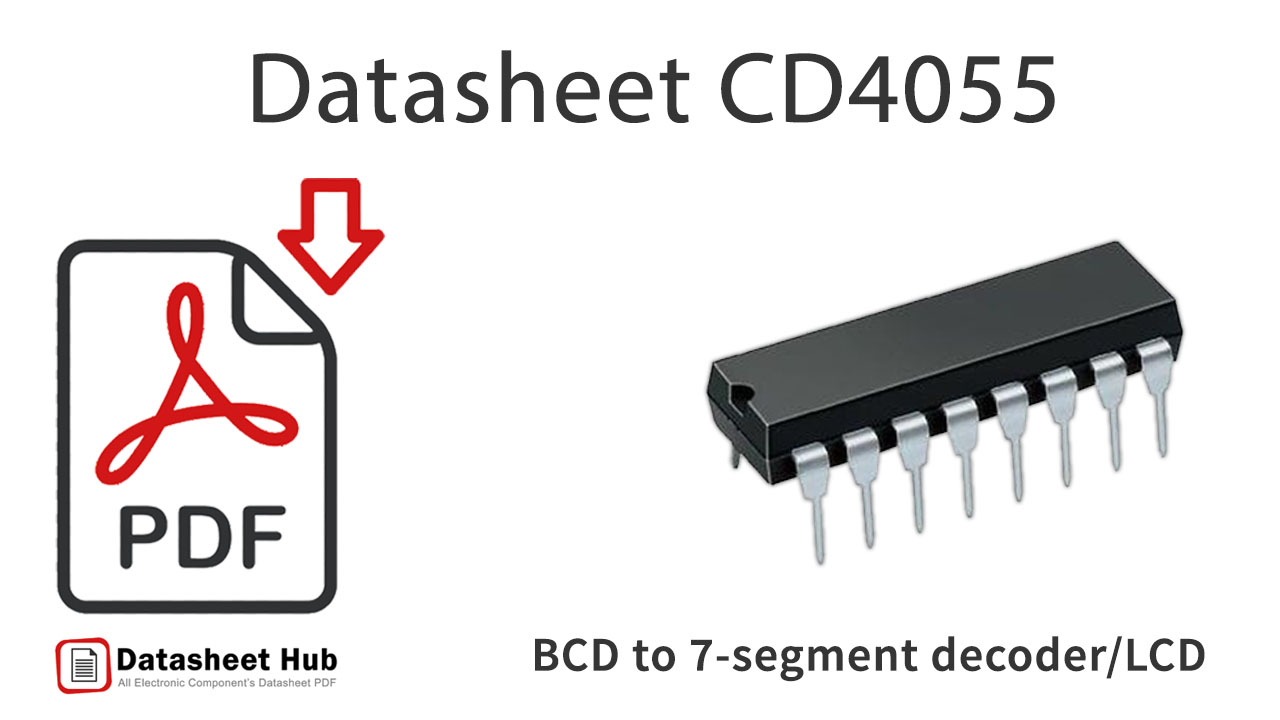 CD4055 BCD to 7-segment decoder/LCD driver - Datasheet Hub CD4055 BCD to 7-segment decoder/LCD driver - Datasheet Hub